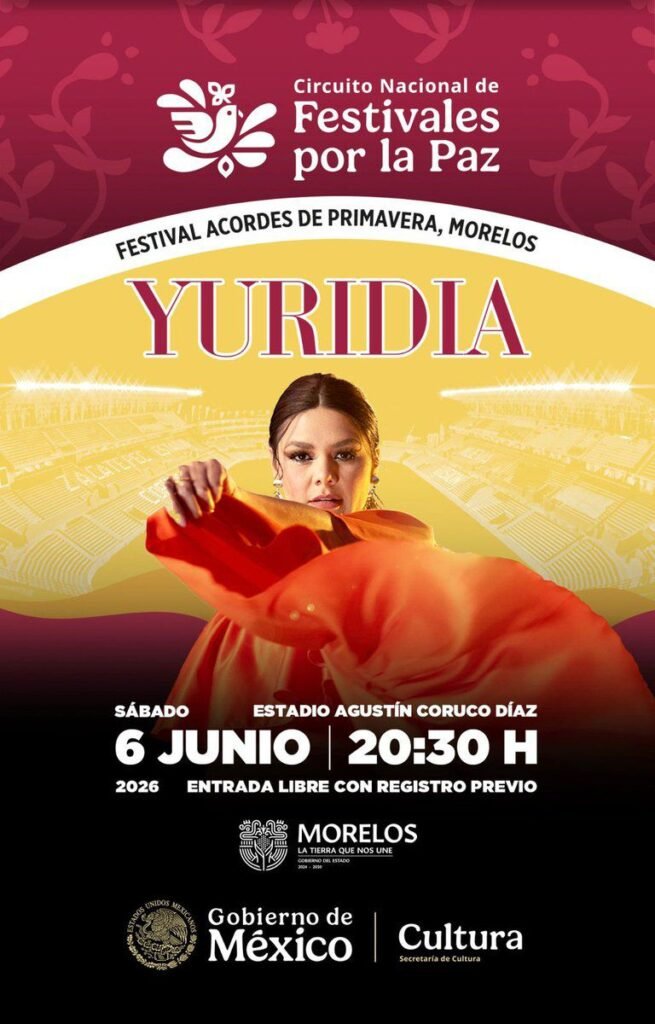 Yuridia se une al Circuito Nacional de Festivales por la Paz con ...